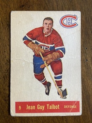 1957-58 PARKHURST JEAN GUY TALBOT CARD # 9 . VINTAGE CANADIENS CARD ...