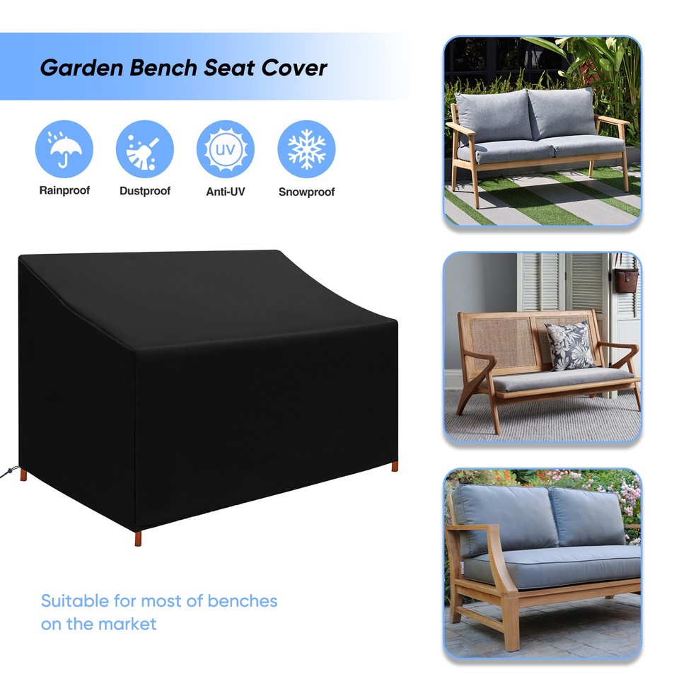 Outdoor Bench Cover 4 Seater Waterproof Sofa Cover 210D Heavy Duty ...