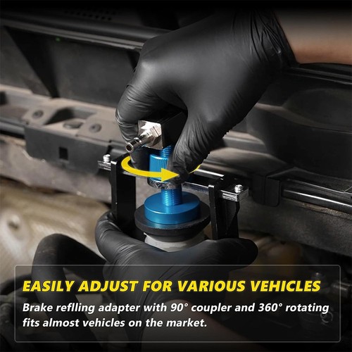 Brake Bleed Adapter Aluminum Alloy Body Chrome Plated Finish For Honda ...