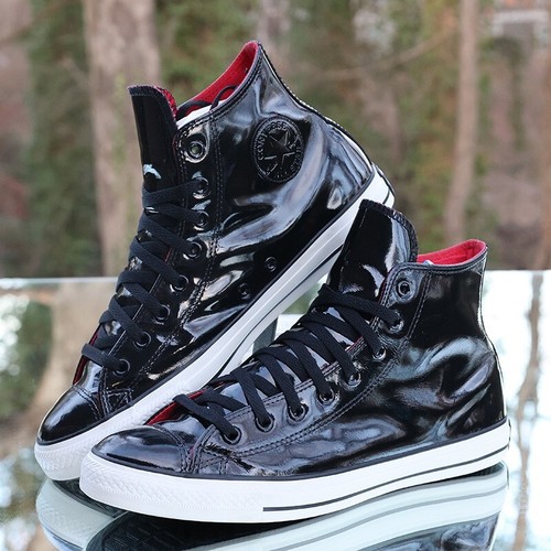 Converse All Star Chuck Taylor Hi Men’s Size 11 Black Patent Leather ...