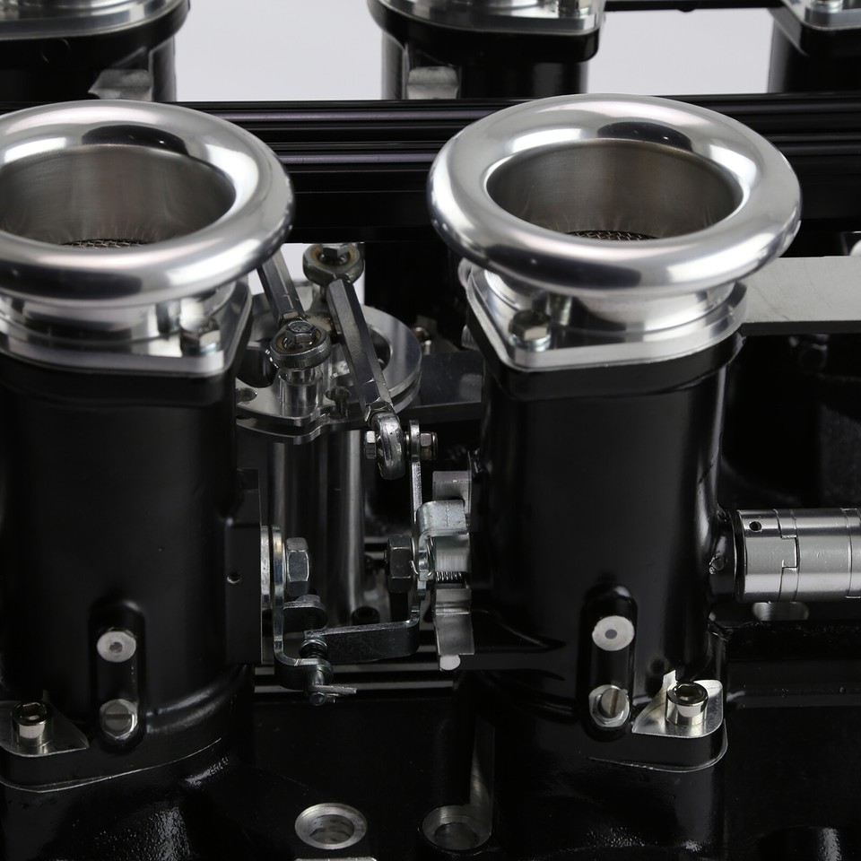 Ford BB 460 Downdraft EFI Stack Intake Manifold System Complete Black ...