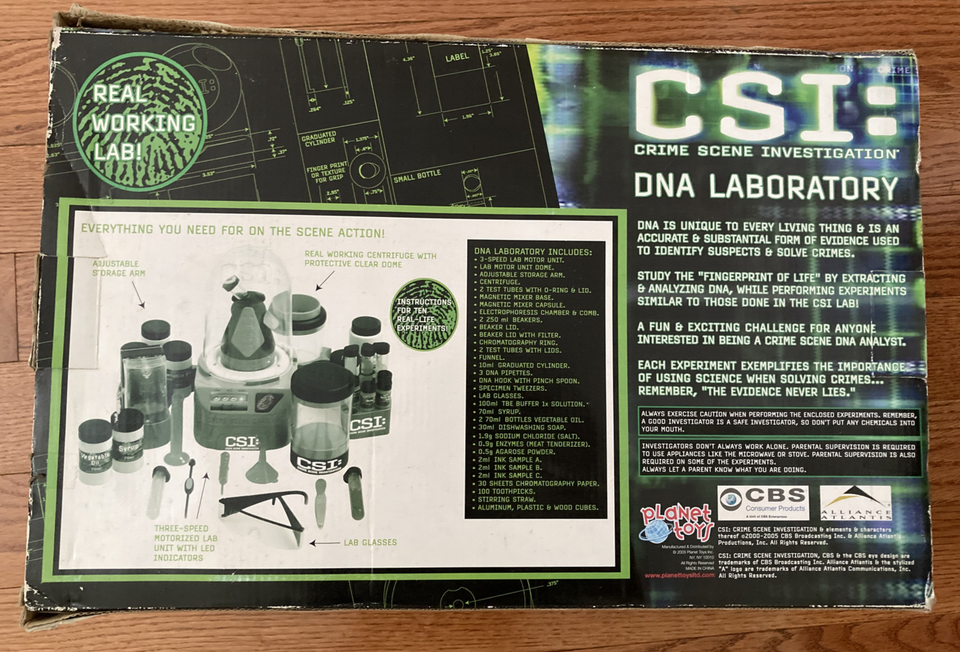 CSI: Crime Scene Investigation DNA Laboratory Planet Toys "AS IS" | eBay