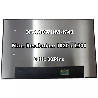 NV140WUM-N41 14.0'' Laptop LCD LED Screen Panel Matrix 1920×1200 EDP ...