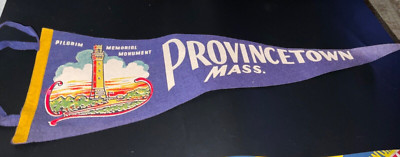 RARE Vintage PILGRAM Provincetown Mass. MA FULL SIZE Pennant - MEMORIAL ...