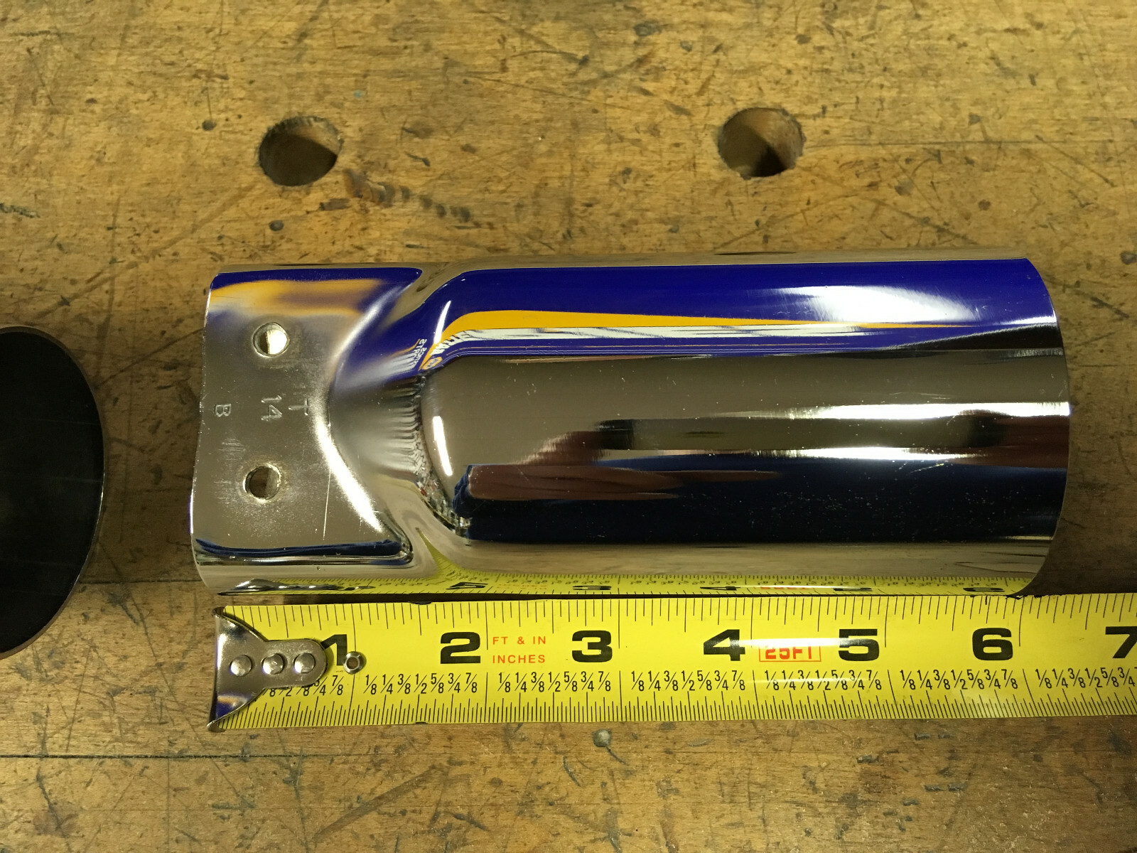 Chevy Vintage Chrome Tailpipe Extensions 2 1/2" dia. x 5 3/4" long AP ...