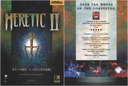 Heretic II Print Ad/Poster Art PC Big Box (C) | eBay
