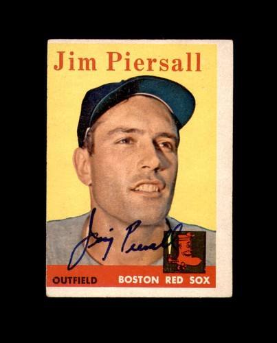 Jim Piersall Signed 1958 Topps Boston Red Sox Autograph | eBay