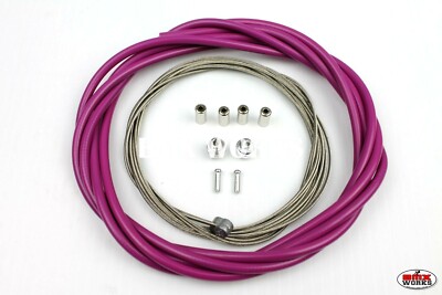ProBMX 5mm Lined BMX Brake Cable Set - Suit Front & Rear - Magenta ...
