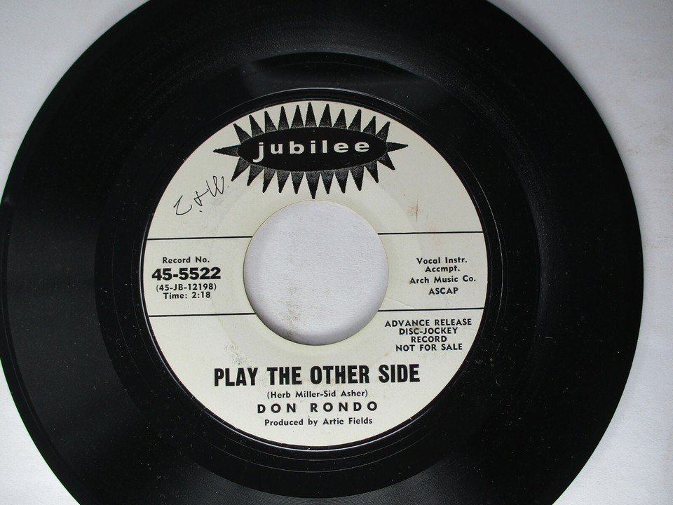 Don Rondo ‎Love Me Back / Play the Other Side 45 Jubilee 1966 | eBay