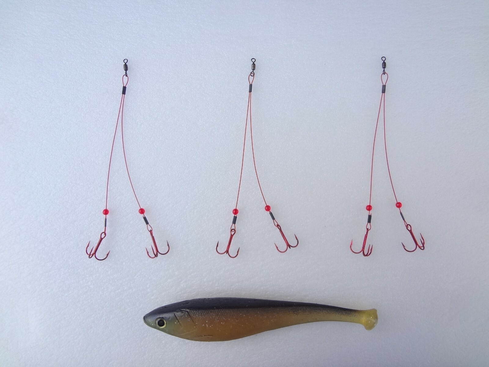 (3 PACK) WIRE - SUPERBLEED - ICE FISHING QUICK STRIKE RIG LEADER ...