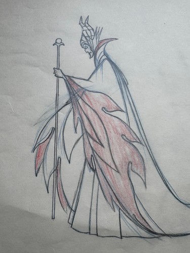 SLEEPING BEAUTY MALEFICENT ORIGINAL PRODUCTION DRAWING 1959 DISNEY MARC ...