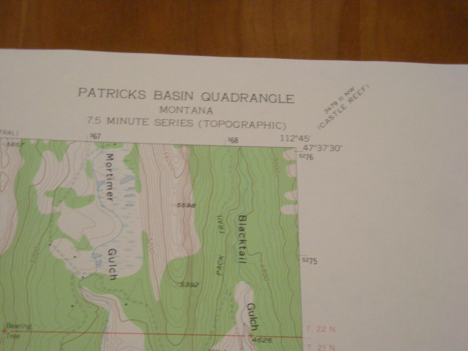 USGS Topo Map -7.5 minute series - Patrick's Basin Quadrangle | eBay