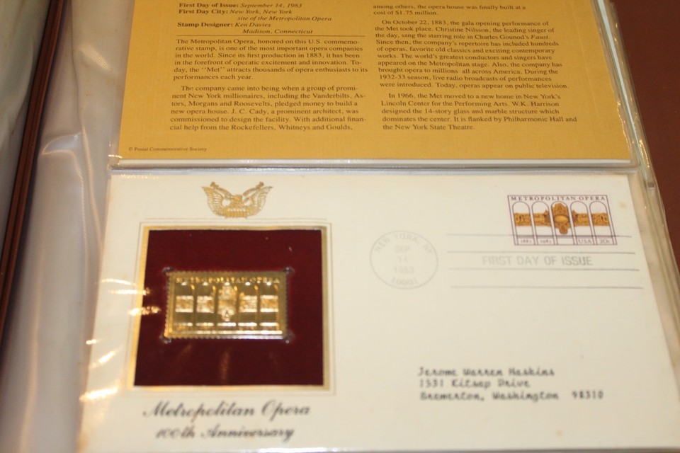 Golden Replicas of United States Stamps Surfaces 22K Gold Collection 41 ...