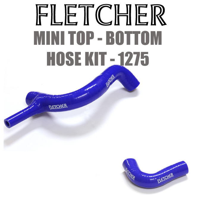 FLETCHER CLASSIC MINI 1275 - 1968-1989 SILICONE BLUE RADIATOR HOSES ...