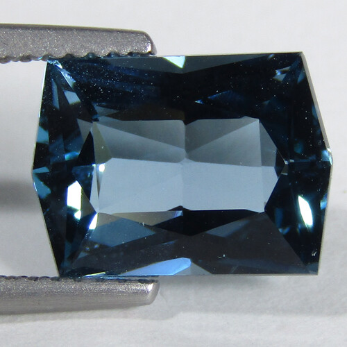 5.39Cts Deluxe Natural Medium Color Blue Topaz Rectangular Custom Cut ...