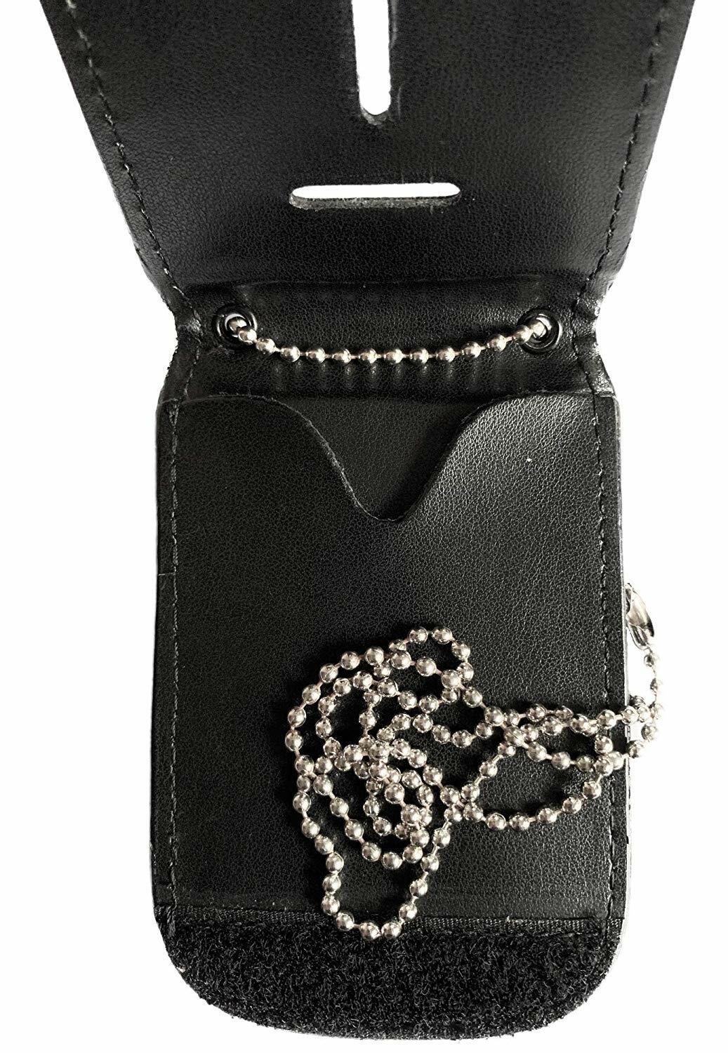 Neck Chain Badge Holder With ID Window And Hidden Inside Pouch | eBay