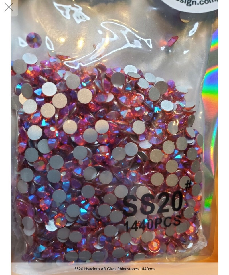 SS16 or SS20 Glass Rhinestone AB Non Hot Fix Flat Back Rhinestone ...