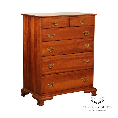 Stickley Chippendale Style Vintage Cherry Tall Chest of Drawers | eBay
