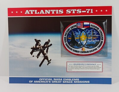 NASA OFFICIAL ATLANTIS STS-71 SPACE MISSION EMBLEM PATCH NOS | eBay
