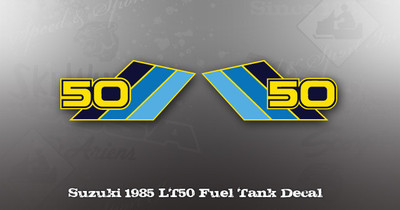 SUZUKI 1985 LT50 FUEL TANK DECAL LIKE NOS OEM GRAPHICS | eBay
