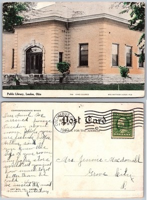 Public Library London Ohio Postcard | eBay UK