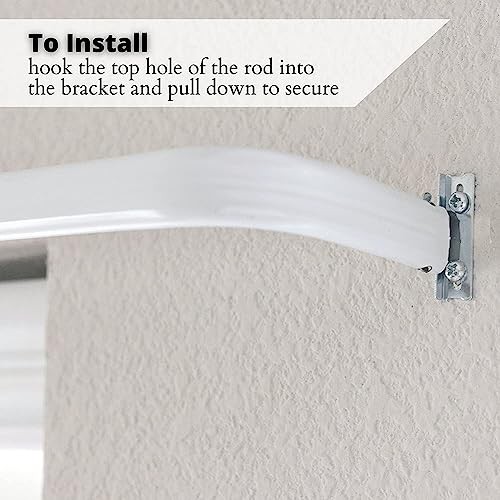 Blu-pier Tech Heavy Duty Single Rod,lock Seam Curtain Rod 28 To 48-Inc ...