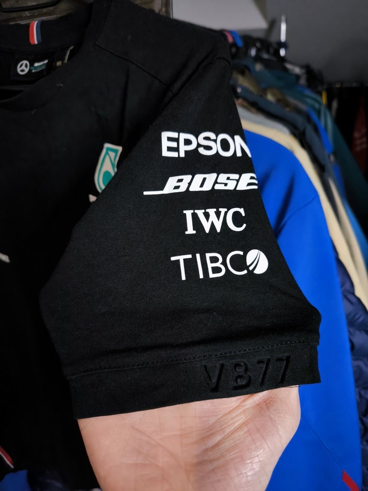 Men's Mercedes-AMG Tommy Motorsport 2019 F1 Team Driver T-Shirt Size XS ...