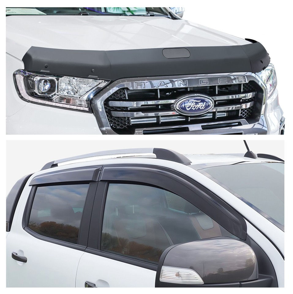 【VIP】Wind Deflector Bonnet Stone Guard for Ford Ranger T6 Wildtrak 2016 ...