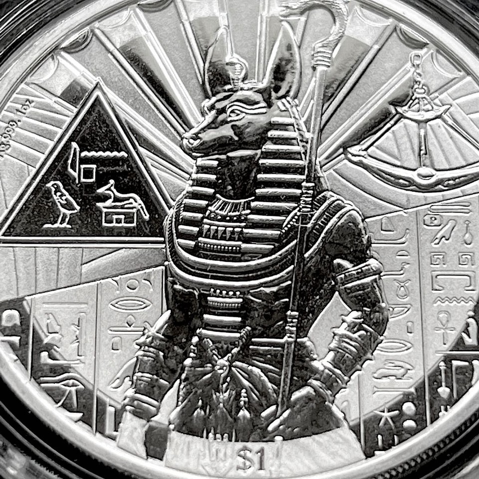 2023 Sierra Leone Egyptian Gods Anubis 1 oz .999 Silver BU Coin In ...