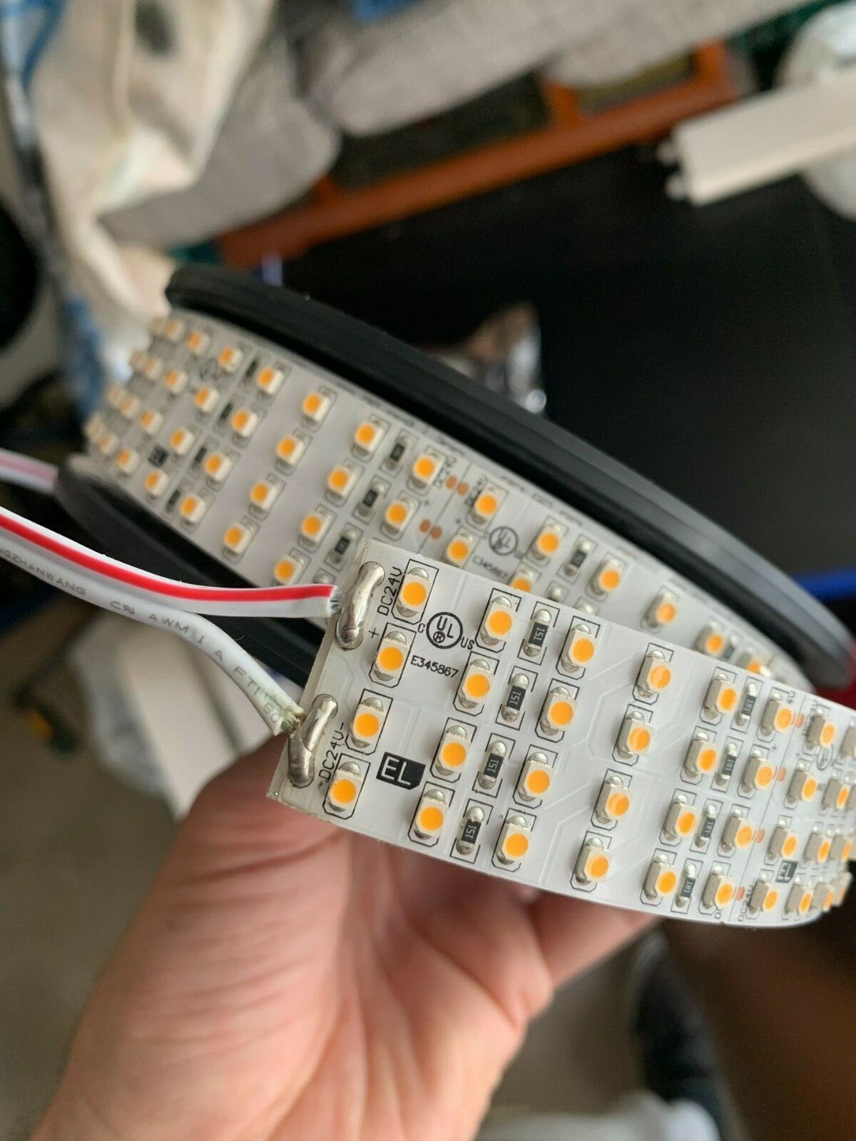 WARM WHITE 3528 Quad Row LED Strip Light, 450/m, 28mm wide, X 3.2m Reel ...