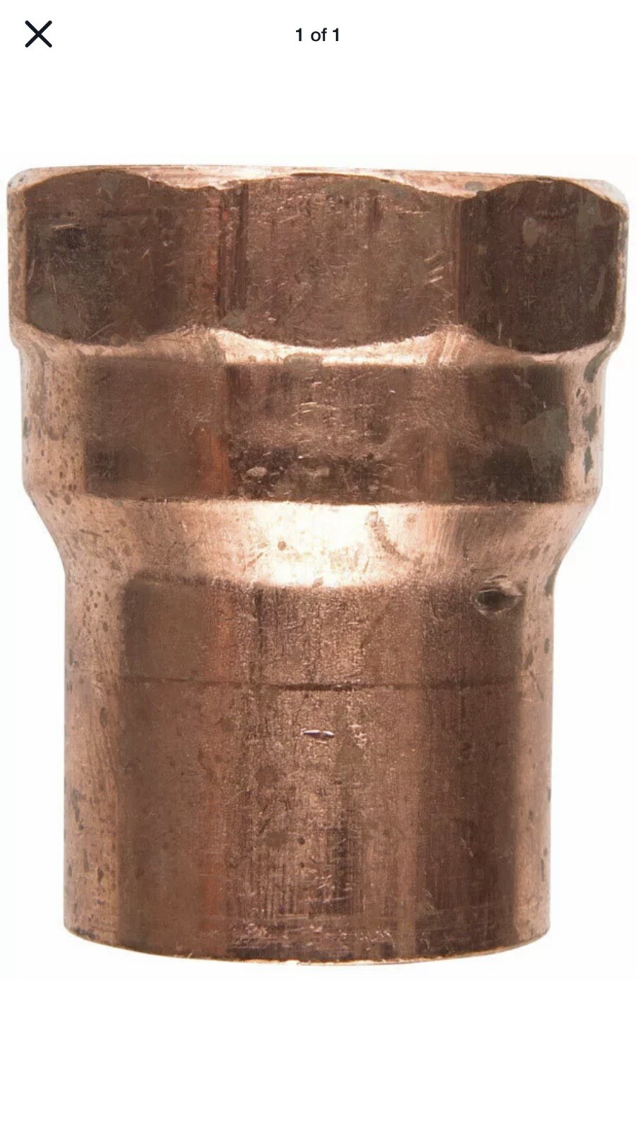 2- Mueller Streamline 1-1/4 in. Sweat x 1 in. Dia. FIP Copper Pipe ...