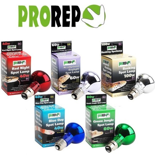 ProRep Reptile Light Bulb Heat Basking Lamp - Bayonet or Screw Fitting ...