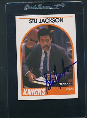 1989/90 Hoops #60 Stu Jackson Knicks Signed Auto *D8564 | eBay