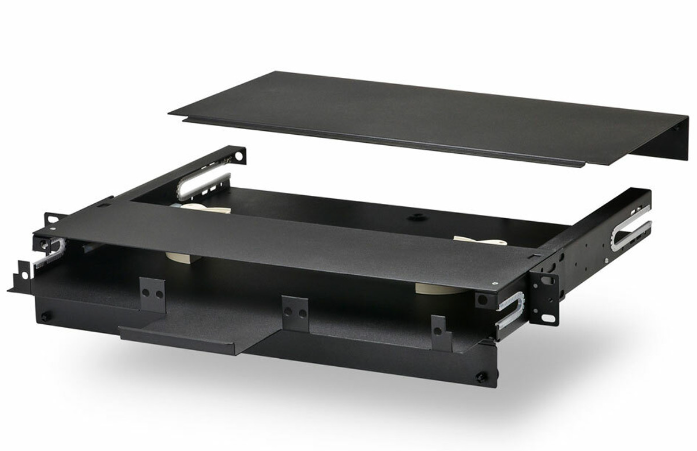 Fiber Optic 1RU Rack Mount Patch Panel (Enclosure) Holds 3 LGX Adapter ...