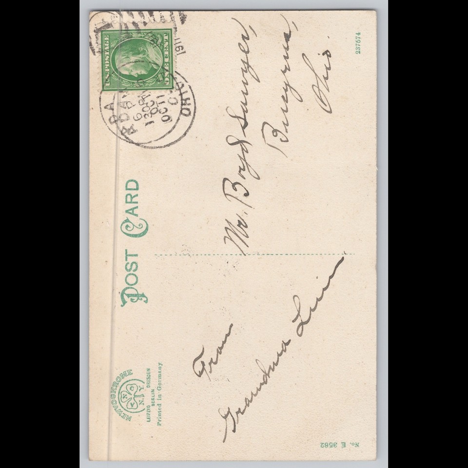 Antique Postcard North Main Street by Night Ada Ohio 1911 Architecture ...