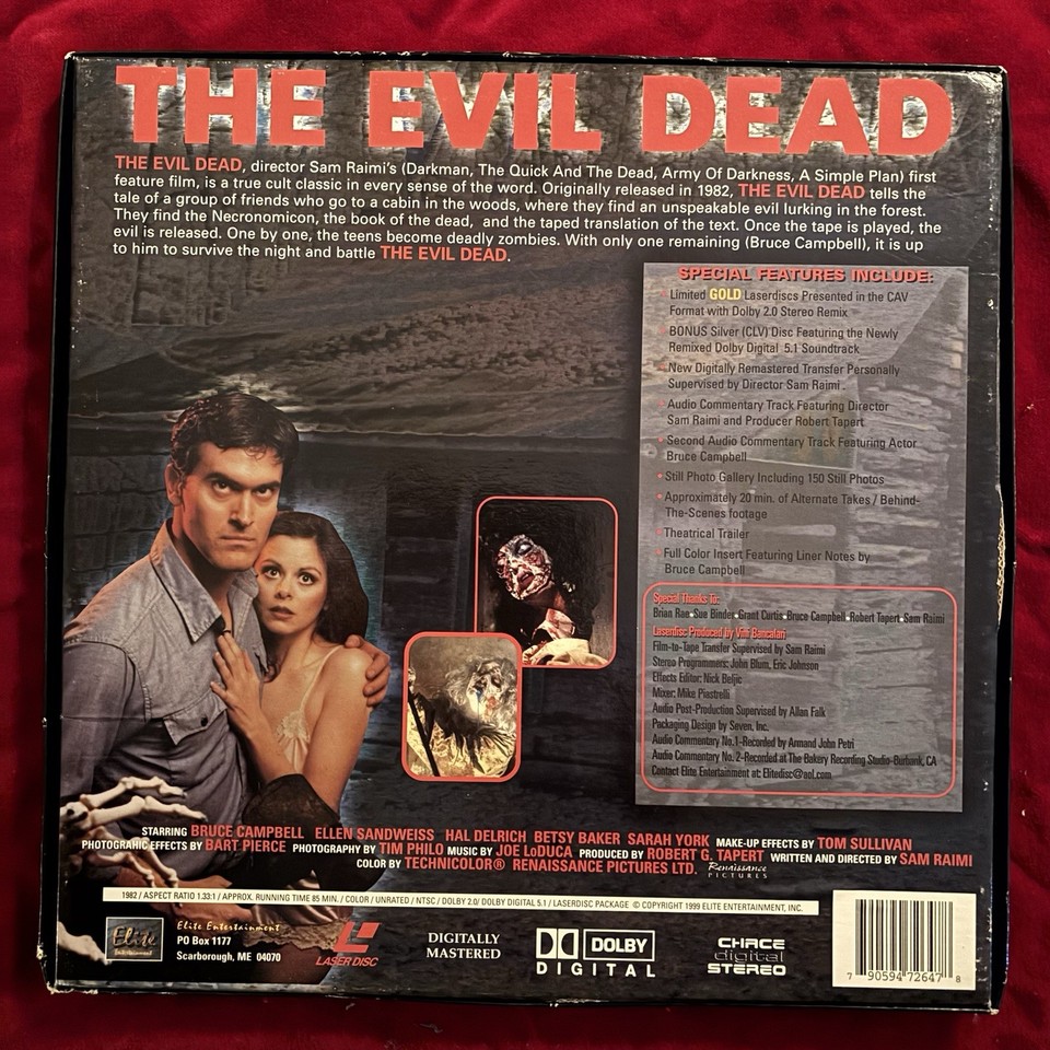 The Evil Dead box set 3 laserdisc Special Edition gold discs Horror ...