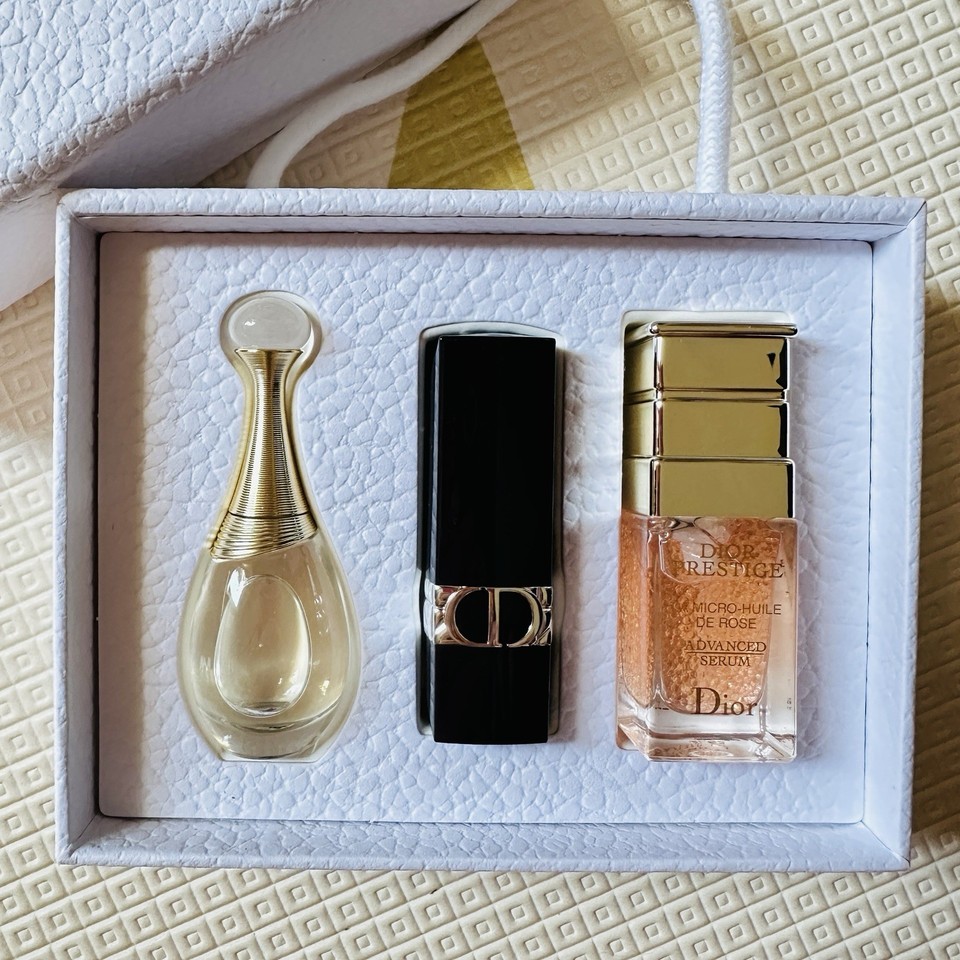 Dior 3pc Gift Set - J’adore, Lipstick in 999, Dior Prestige Serum Mini ...