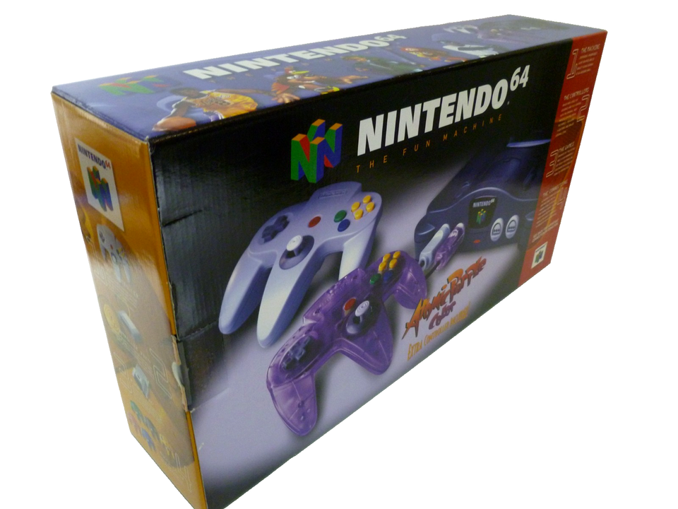 Nintendo 64 N64 Atomic Purple Vintage Video Game Console New, sealed ...