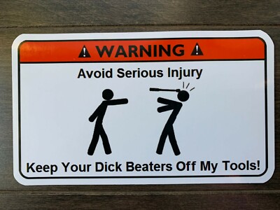 Avoid Serious injury Tool Box Warning Sticker - Snapon mac dewalt ...