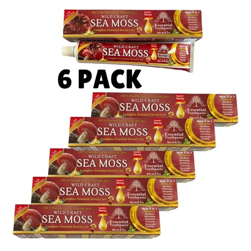 Wild-Craft Sea Moss Toothpaste by Essential Palace, Fluoride free, 6 ...