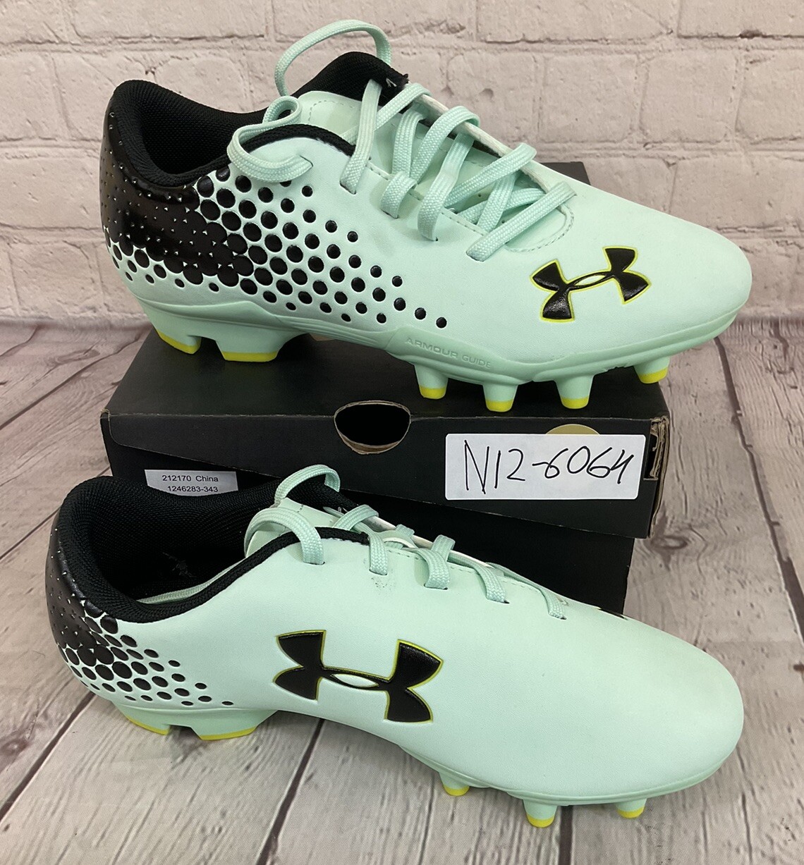 Under Armour Blur Flash IV FG JR Soccer Cleats Colors Mint Black US ...