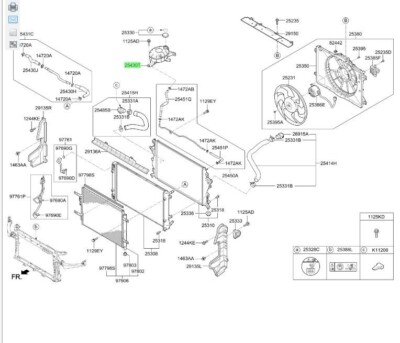 KIA NIRO 2016-2022 TANK ASSY-RESERVOIR 25430 G2000 | eBay