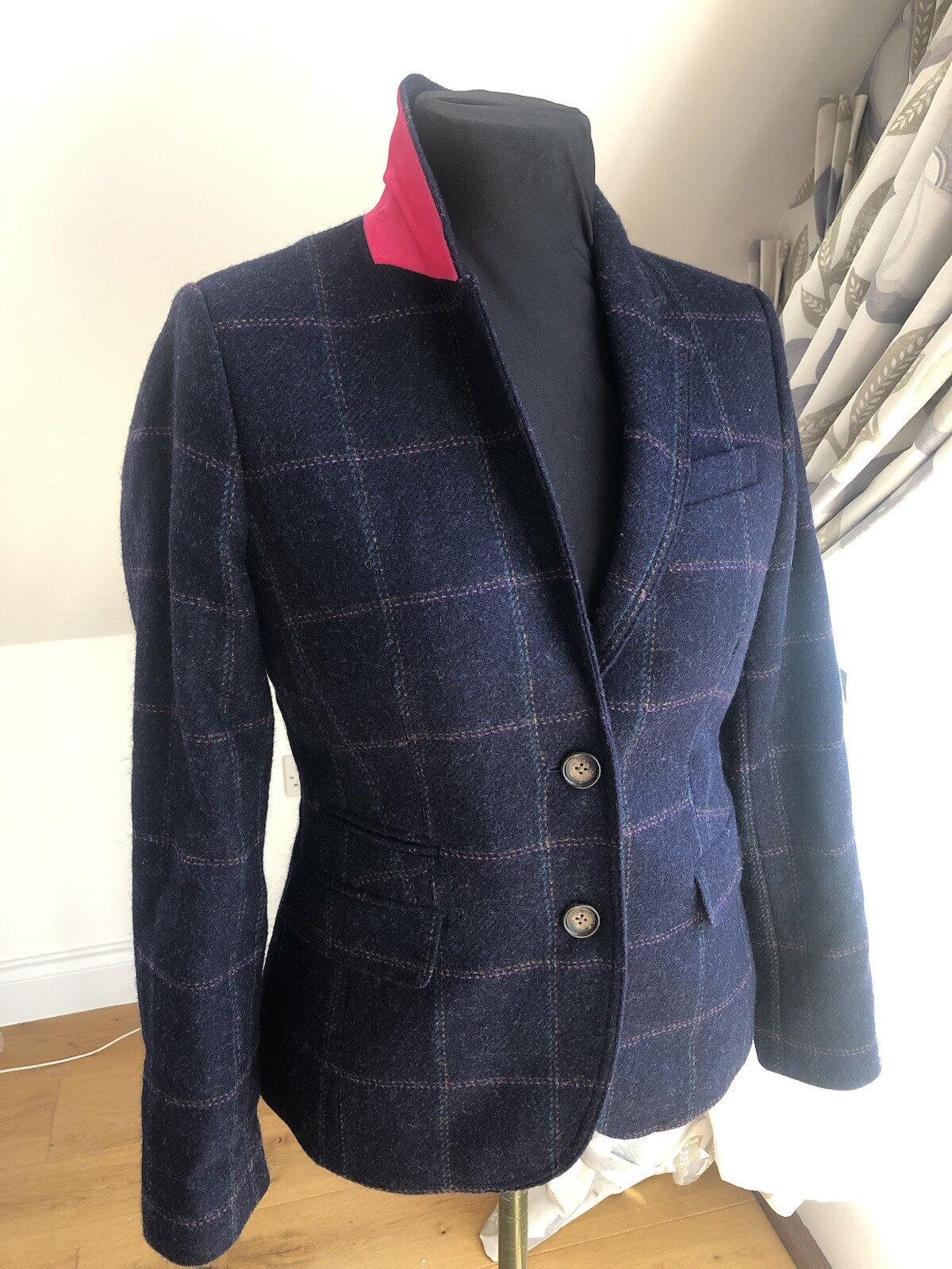JOULES LADIES NAVY BLUE LINED BLAZER JACKET WOOL UK… - Gem