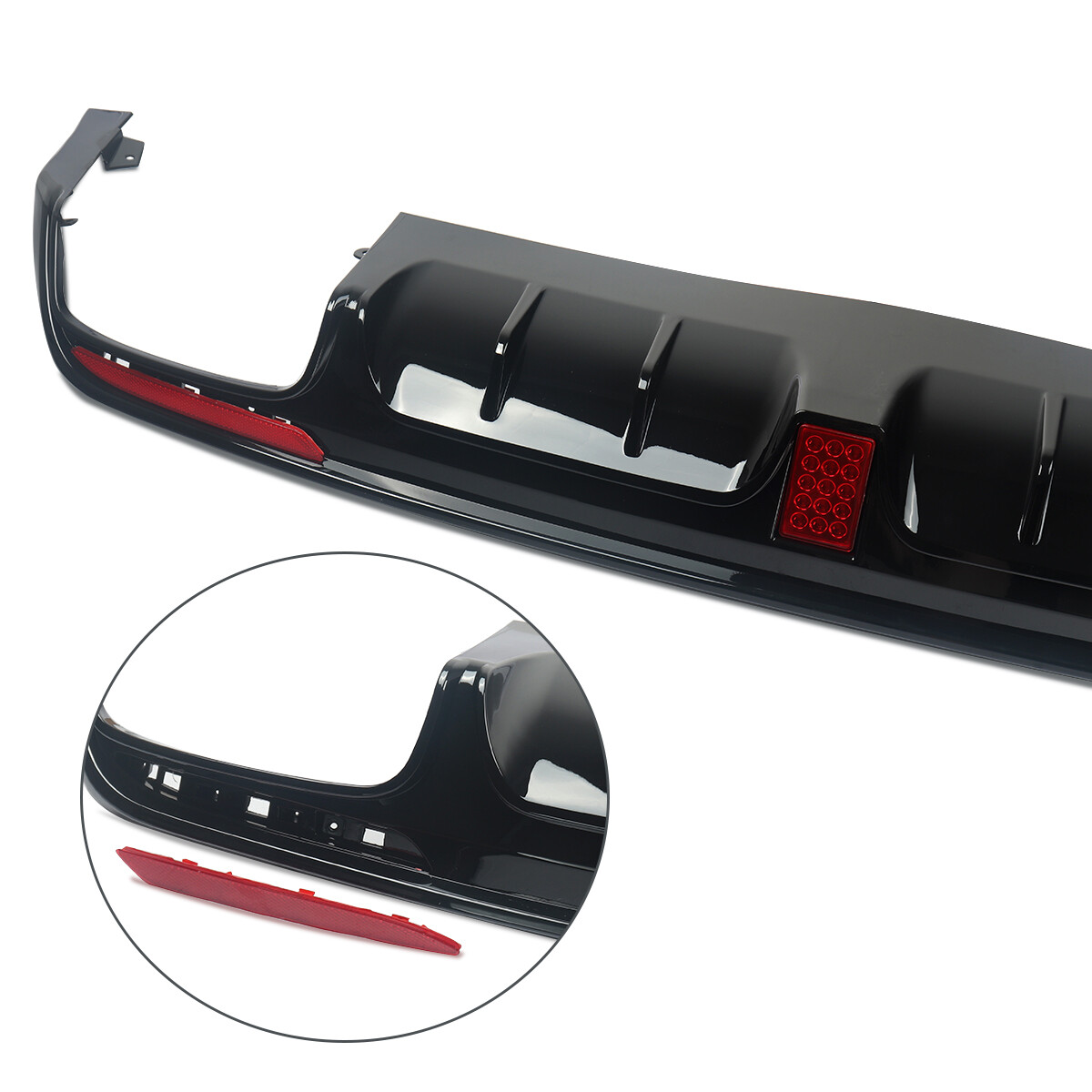 2013-2017 Mercedes Benz W222 S550 S63 Rear Diffuser w/LED Light ...