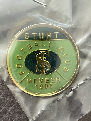 1996 STURT FOOTBALL CLUB Membership Badge Enamel Mint Condition SEALED ...