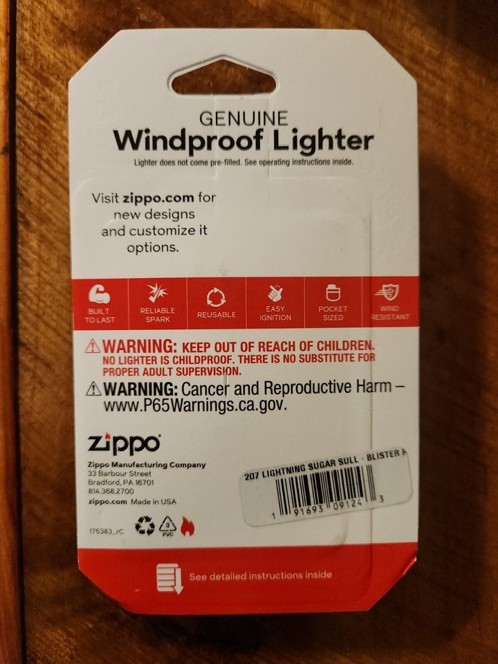 Zippo 207 Lightning Sugar Sull Windproof Lighter BRAND NEW March 2021 ...
