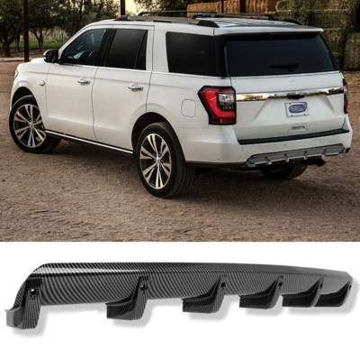 Carbon Fiber Rear Bumper Diffuser Splitter Spoiler Lip Fins For Ford ...