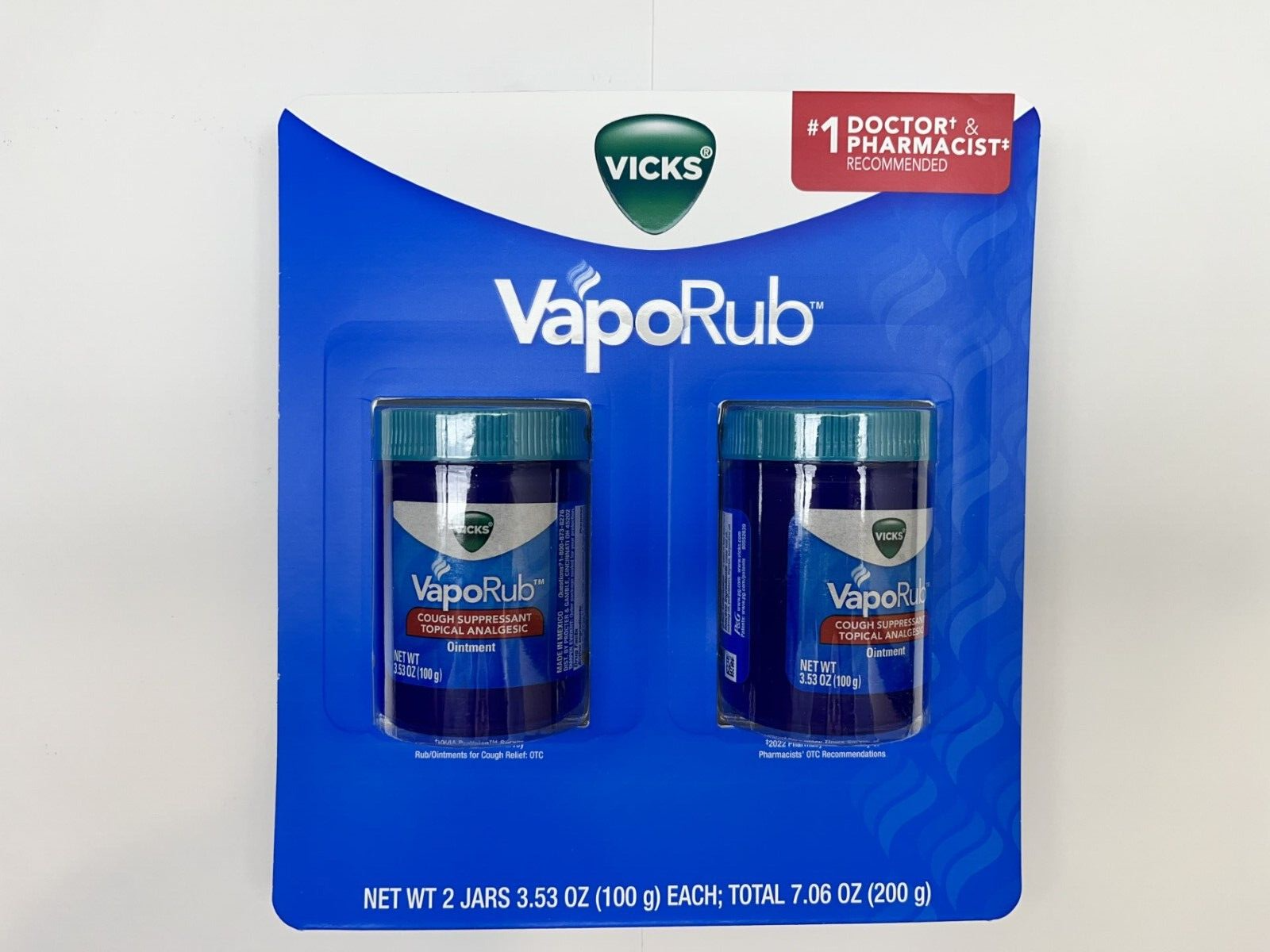Vicks VAPORUB Cough Suppressant & Topical Analgesic 7.06 Ounces for ...