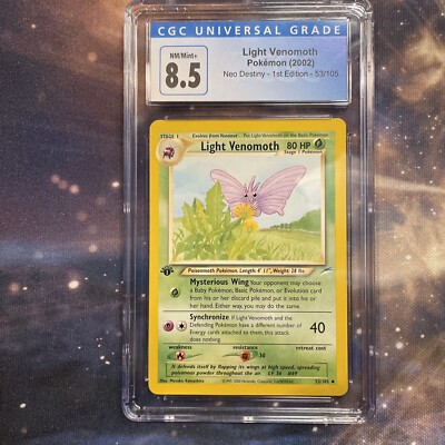 Light Venomoth 1st Edition 53/105 Neo Destiny (2002) CGC 8.5 Pokemon ...