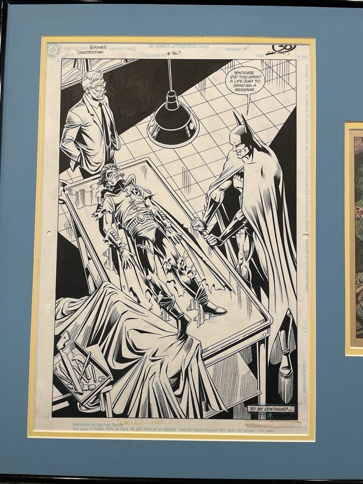 Tom Lyle Batman Original Art! Batman 467 Last Page And Signed | eBay